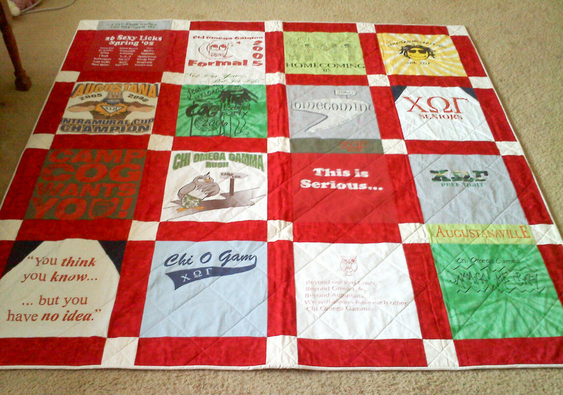 How To Make A T shirt Quilt Video Tutorial Quilt Addicts Anonymous