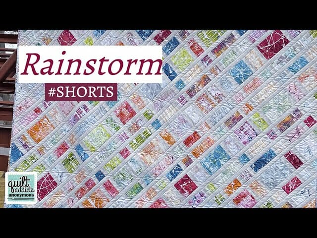 Strip piecing for a STUNNING bias quilt – Rainstorm #SHORTS – Quilt ...